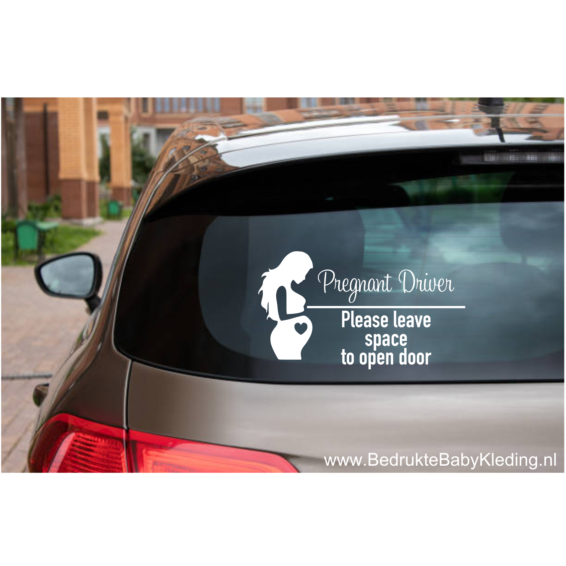 Pregnant Driver Auto Sticker | Design 1 - Bedrukte Baby Kleding